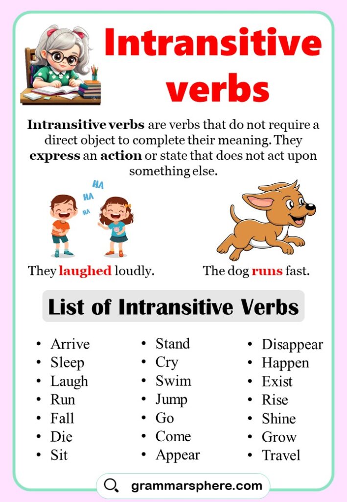 Intransitive Verbs: Definition, Usage, And Examples - GrammarSphere