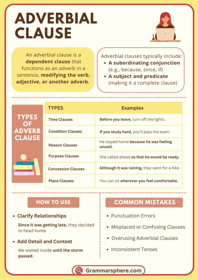 Adverbial Clause With Examples In English