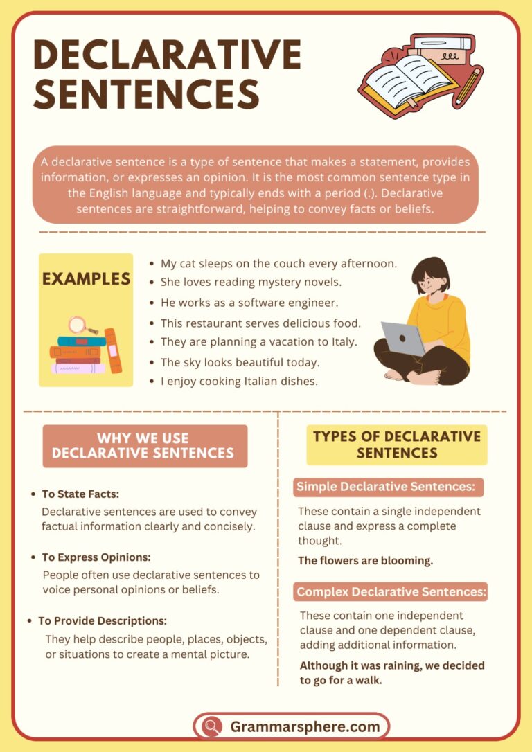 Declarative Sentences With Examples In English