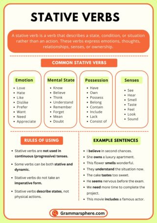 Stative Verbs: Definition, Types & Examples